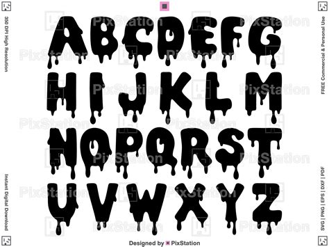 Dripping Halloween Font Svg Bloody Font Svg Dripping Etsy