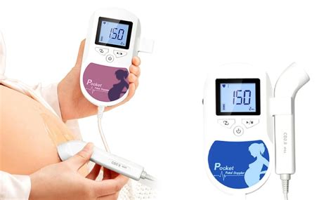 Fetal Doppler 3MHz Probe Heart Beat Monitor Backlight LCD Blue Color