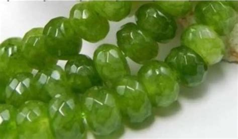 Cuentas de ábaco sueltas de 15 peridoto verde Natural Envío Gratis