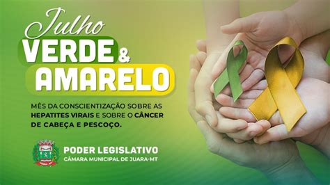 Julho Verde e Amarelo Mês de conscientização sobre tumores de cabeça e