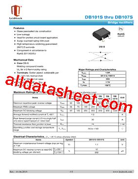 DB106S Datasheet PDF Shanghai Leiditech Electronic Technology Co Ltd