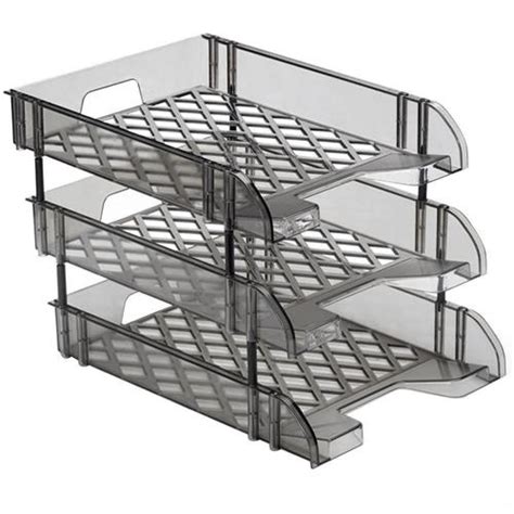 Organizador Modular Triplo De Mesa Bandeja Para Escritorio Documentos