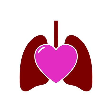 El Logotipo Del Vector Del Coraz N De Los Pulmones Vector Premium