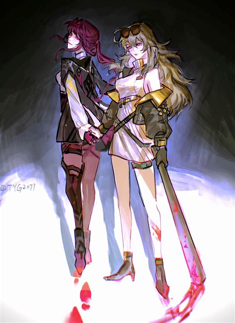 Trailblazer Kafka Stelle And Stelle Honkai And 1 More Drawn By