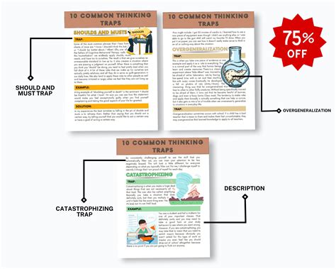 Common Thinking Trap Worksheet For Analyzing Thoughts And Identifying