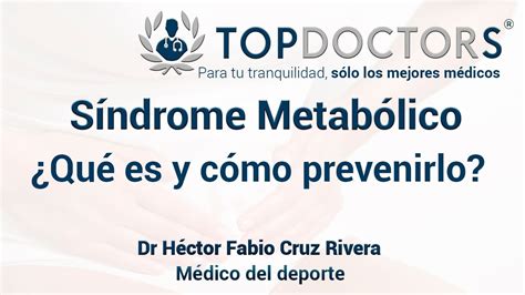 Síndrome metabólico Qué es y cómo prevenirlo YouTube
