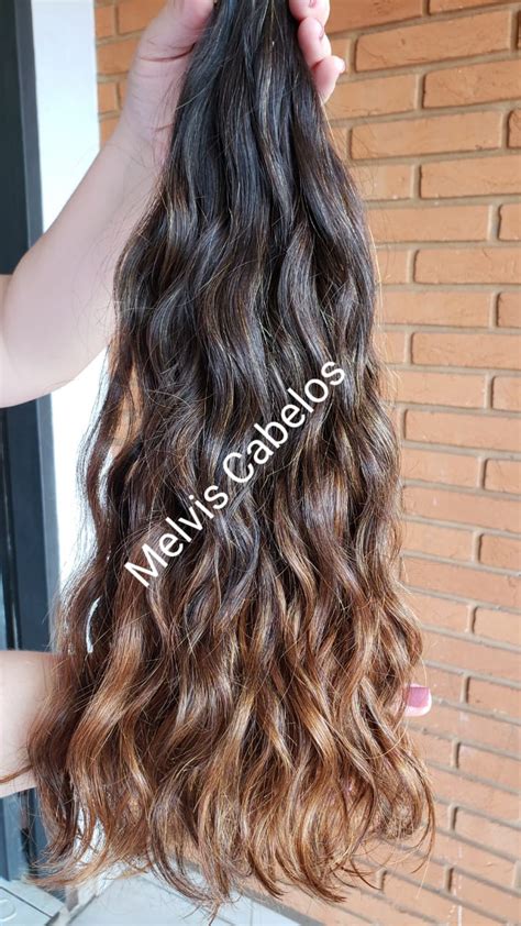 Cabelo Humano Ondulado Na Tela 200g 60 Cm Mega Hair