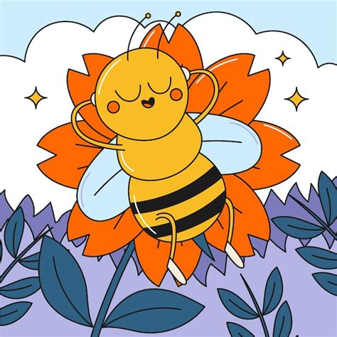 Ilustra O Em Vetor Desenho Bonito Clipart De Abelha Png Clipart De