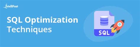 sql query optimization techniques to optimize sql queries