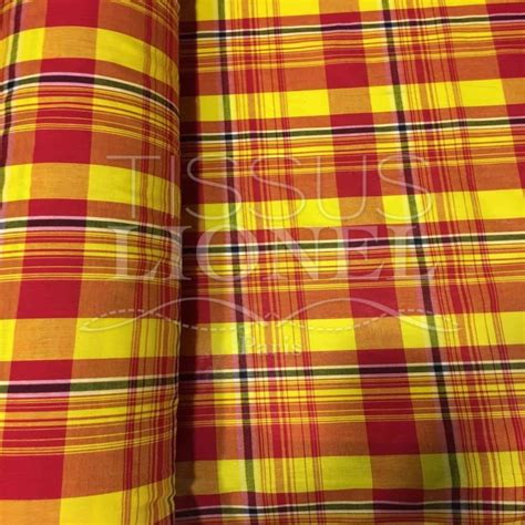 Tissu coton madras 075 au mètre à partir de 50 cm Tissus Lionel