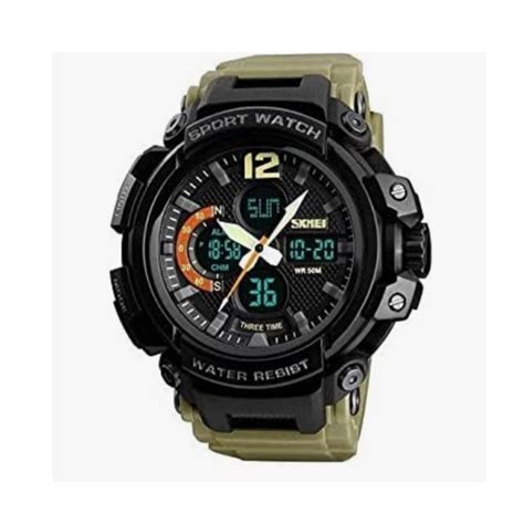 Ripley RELOJ SKMEI HOMBRE ANÁLOGO DIGITAL 1343 CREMA DUAL TIME SPORT