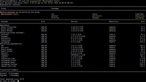 Dnf Command Examples In Fedora Centos Rhel