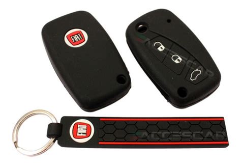 Kit Capa Chave Silicone Canivete Fiat Palio Chaveiro Fiat