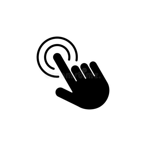Icono De Clic Con La Mano Icono De Clic Icono De Puntero Ilustración