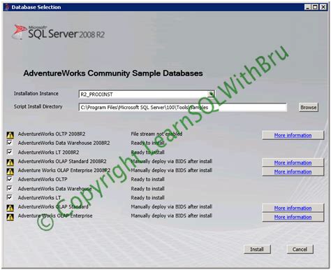 How To Install Sample Databases In SQL Server 2008 R2 Learn SQL With Bru
