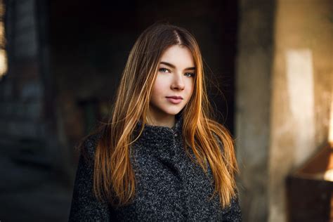 Fondos De Pantalla Mujer Retrato Rubia Profundidad De Campo