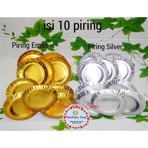 Jual Pcs Piring Kue Warna Emas Silver Piring Kue Kertas Polos