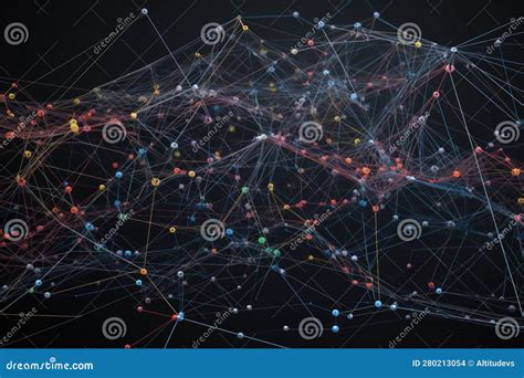 neural network with its interconnected nodes and layers representing different levels of