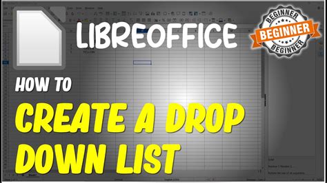 Libreoffice How To Create A Drop Down List YouTube