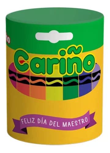 Taza Feliz Día Del Maestro Crayolas MercadoLibre