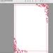 Printable Pretty In Pink Floral Flower Page Border And Page Corner