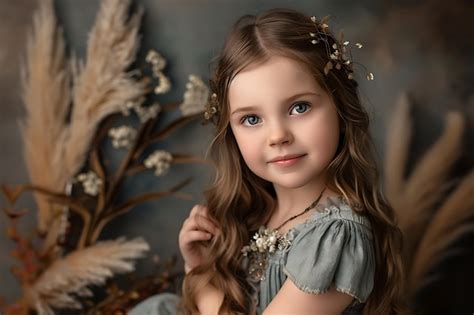 Premium Photo Full Length Portrait Of A Happy Girl Dressed In Dress