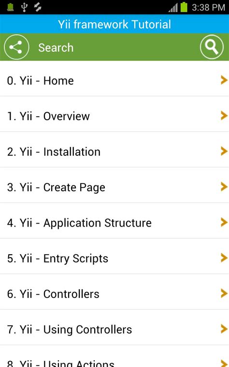 free yii framework tutorial apk für android herunterladen