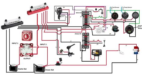 Combining Boat Electronic Wiring Diagram And Battery Switch Diagram