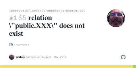 Relation Public XXX Does Not Exist Issue 165 Loopbackio