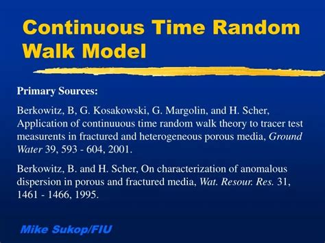 ppt continuous time random walk model powerpoint presentation free download id 9328149