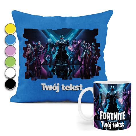ZESTAW KUBEK POSZEWKA FORTNITE GRY PREZENT WIELE WZORÓW IMIĘ