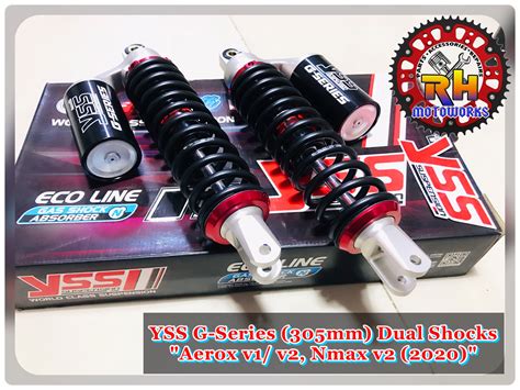 YSS G Series For Aerox V1 V2 And Nmax V2 305mm Dual Rear Shocks
