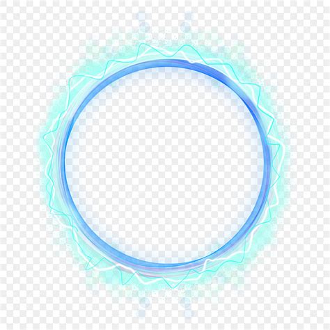 Anillo De C Rculo El Ctrico Resplandor Azul Ne N Resplandor Fondo