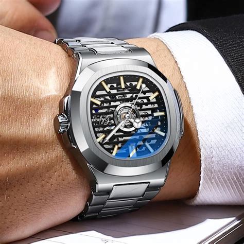 Hommes Montre Mécanique Top De Luxe En Acier Automatique Montre Sport