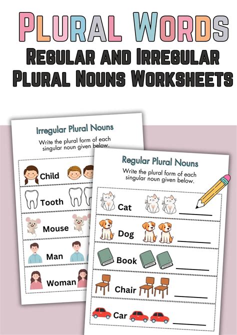 Regular And Irregular Plural Nouns Worksheets PrepYourLesson