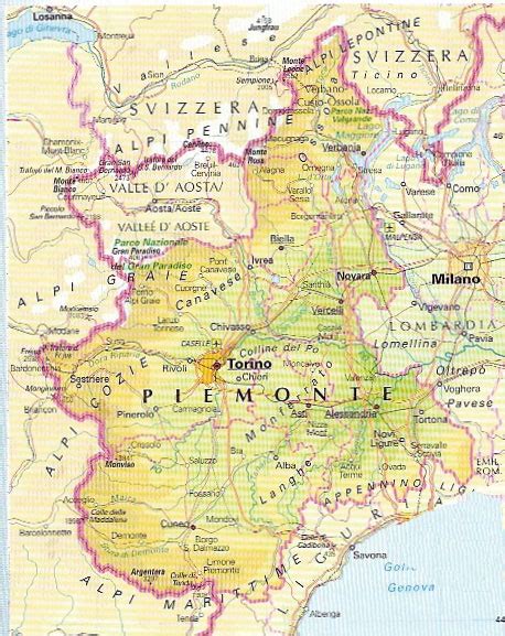 Cartina Geografica Politica Piemonte Tomveelers