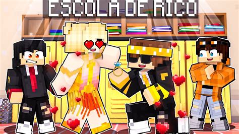 ALEX MONTE PEDIU A GAROTA RICA EM NAMORO Na ESCOLA DE RICO No Minecraft