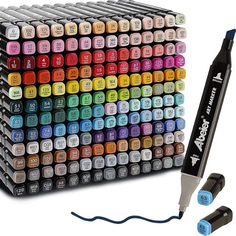168 Colors Alcohol Markers Set Dual Tips Blender Art Markers For