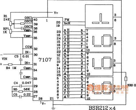 The Mv Digital Voltmeter Circuit Diagram Composed Of Icl Basic