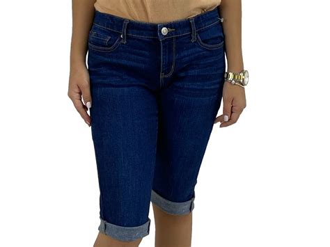 Pantalon Jean Corto Azul Engomado R Jeans Como Nuevo Size 26