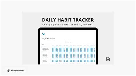 Notion Habit Tracker Template 2022 Atommery