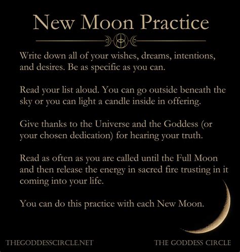 6 New Moon Rituals The Goddess Circle
