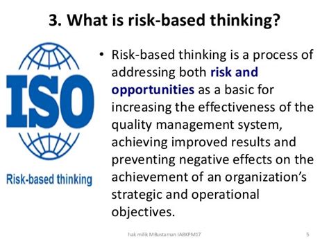 risk based thinking in ms iso 9001 2015