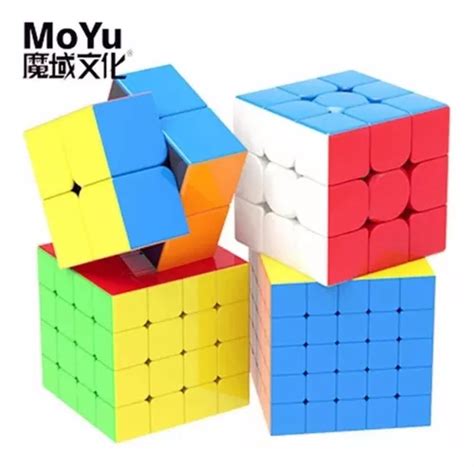 Kit 4 Cubo Mágico 2x2 3x3 4x4 5x5 Profissional Speed MercadoLivre