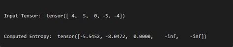 如何在 pytorch 中计算输入张量tensors的元素熵 码农参考