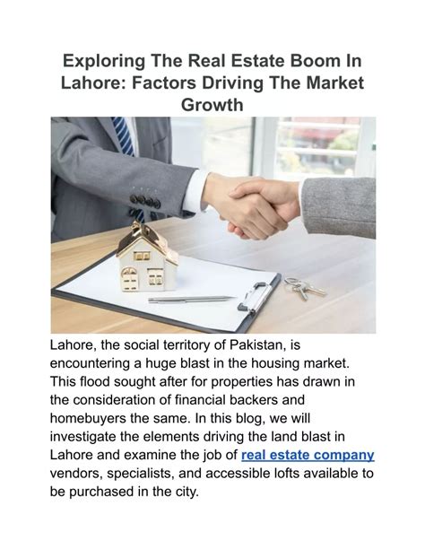 Ppt Exploring The Real Estate Boom In Lahore Factors Driving The