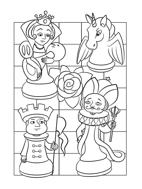 Coloriages jeu déchec