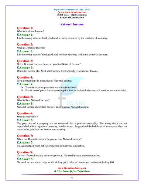 Important Viva Questions For Class 12 Economics Session 2024 25