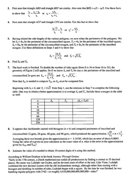 solved guided project 46 archimedes approximation to π