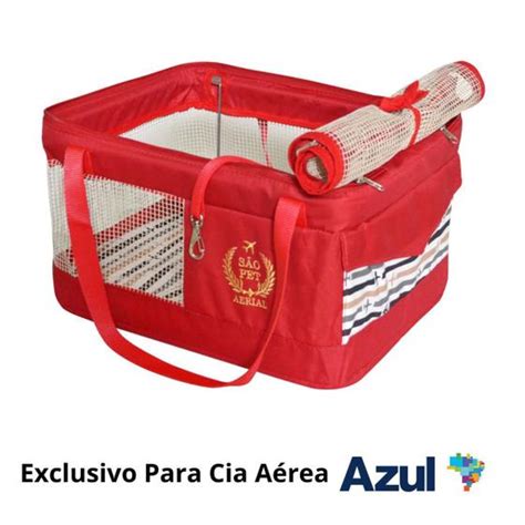 Bolsa Para Transporte Aéreo Aerial Cia Azul Pet Para Cães Cachorros
